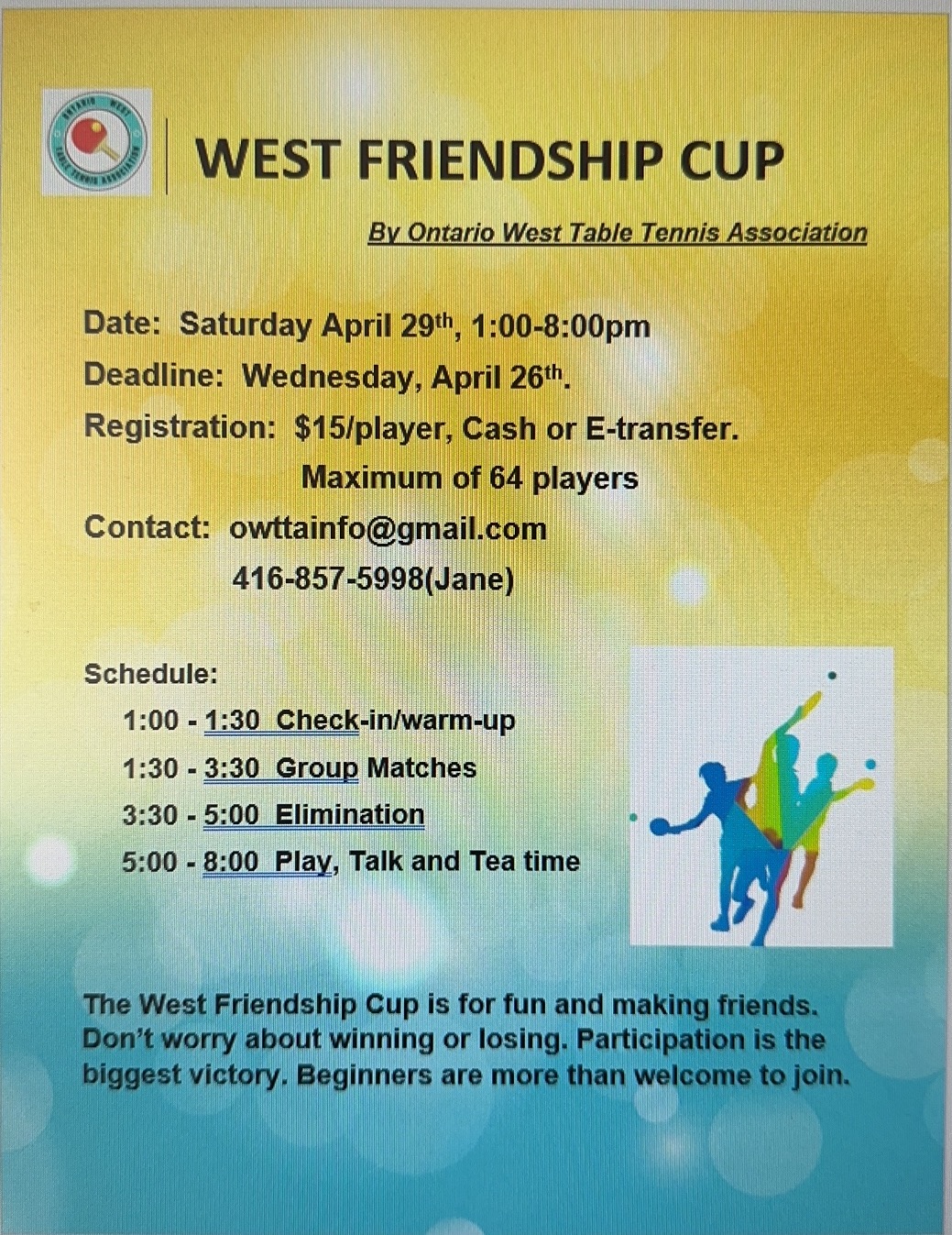 Ontario West Table Tennis Association